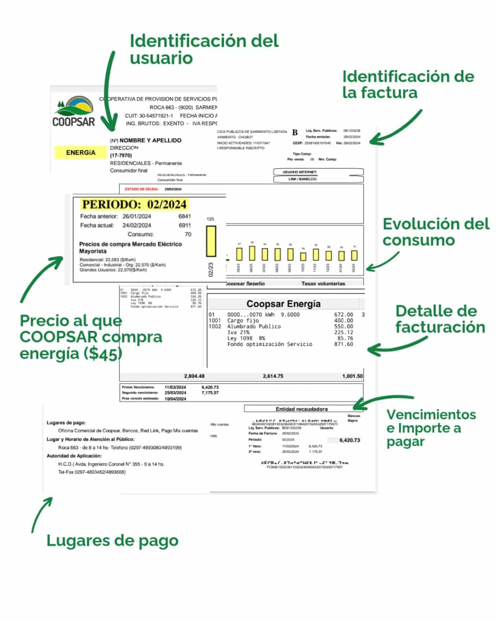 LECTURA DE FACTURA – COOPSAR